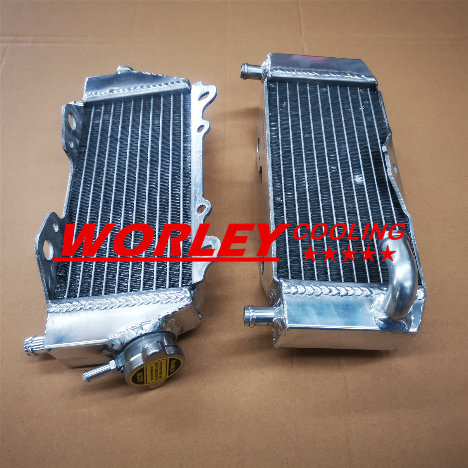 NJ-aluminum radiator & GREEN Hose FOR Kawasaki KX 250 KX250 2-stroke ...