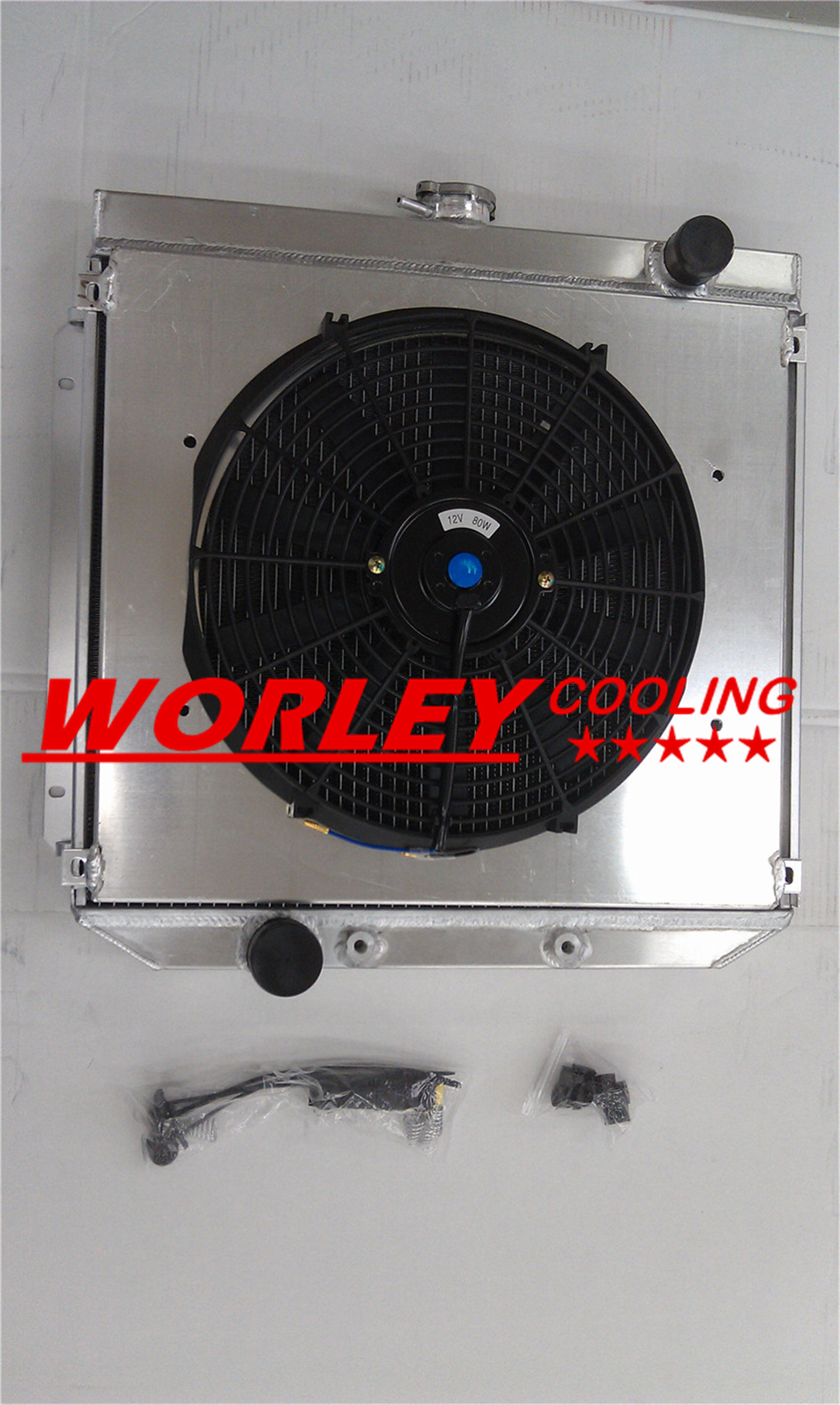 3 Rows Aluminum Radiator Shroud Fan For Ford XY XW 302 GS GT 351 ...