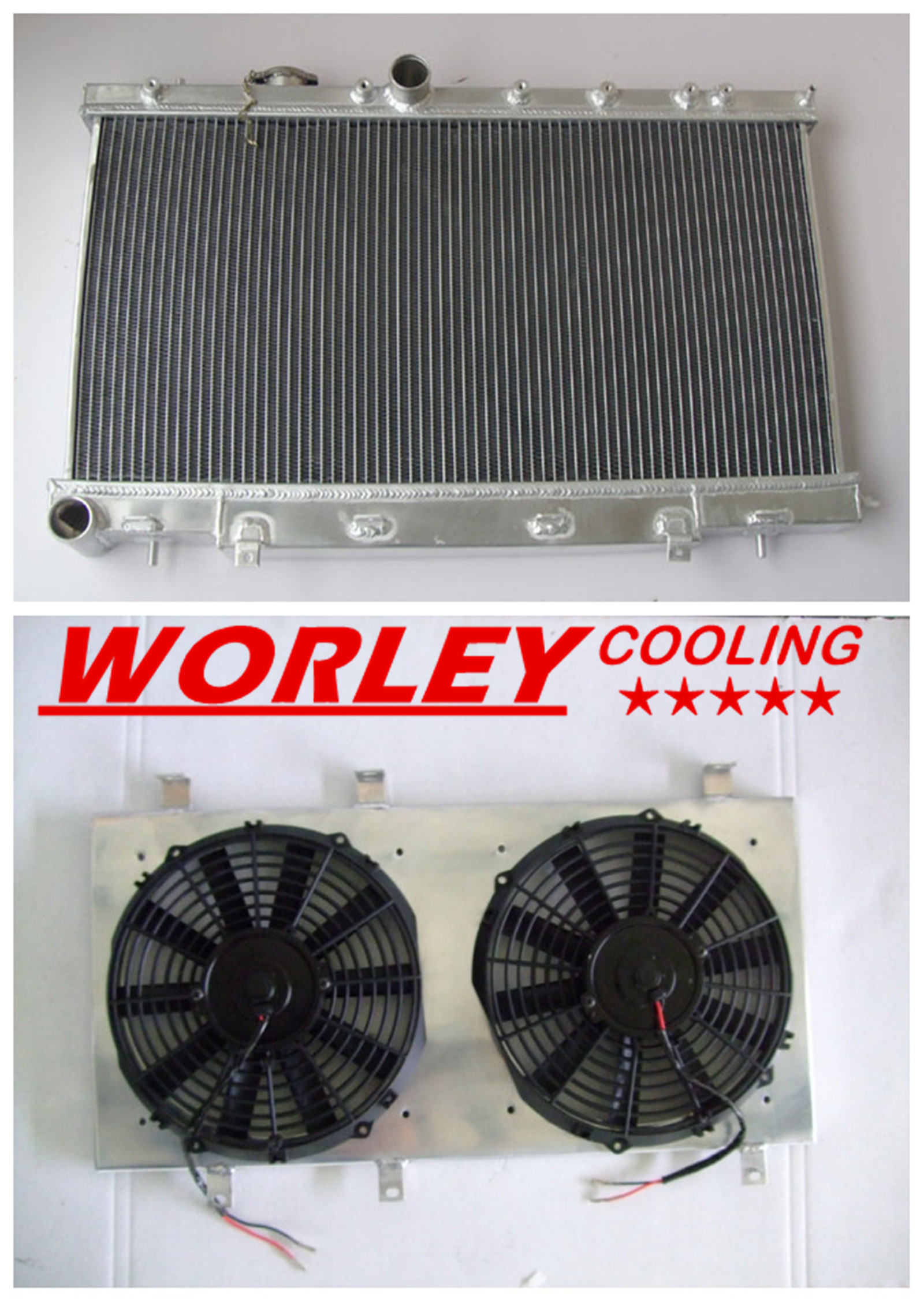 VIC-3Row Aluminum Radiator&Shroud&Fans for Subaru Impreza WRX STI GDB ...