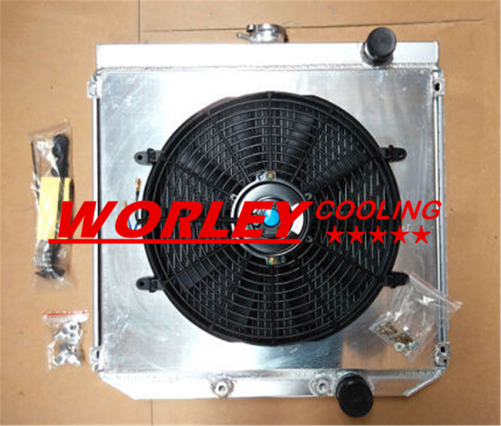 QLD-Aluminum Radiator + Shroud for FORD Falcon XR XT XW XY Windsor 289 ...