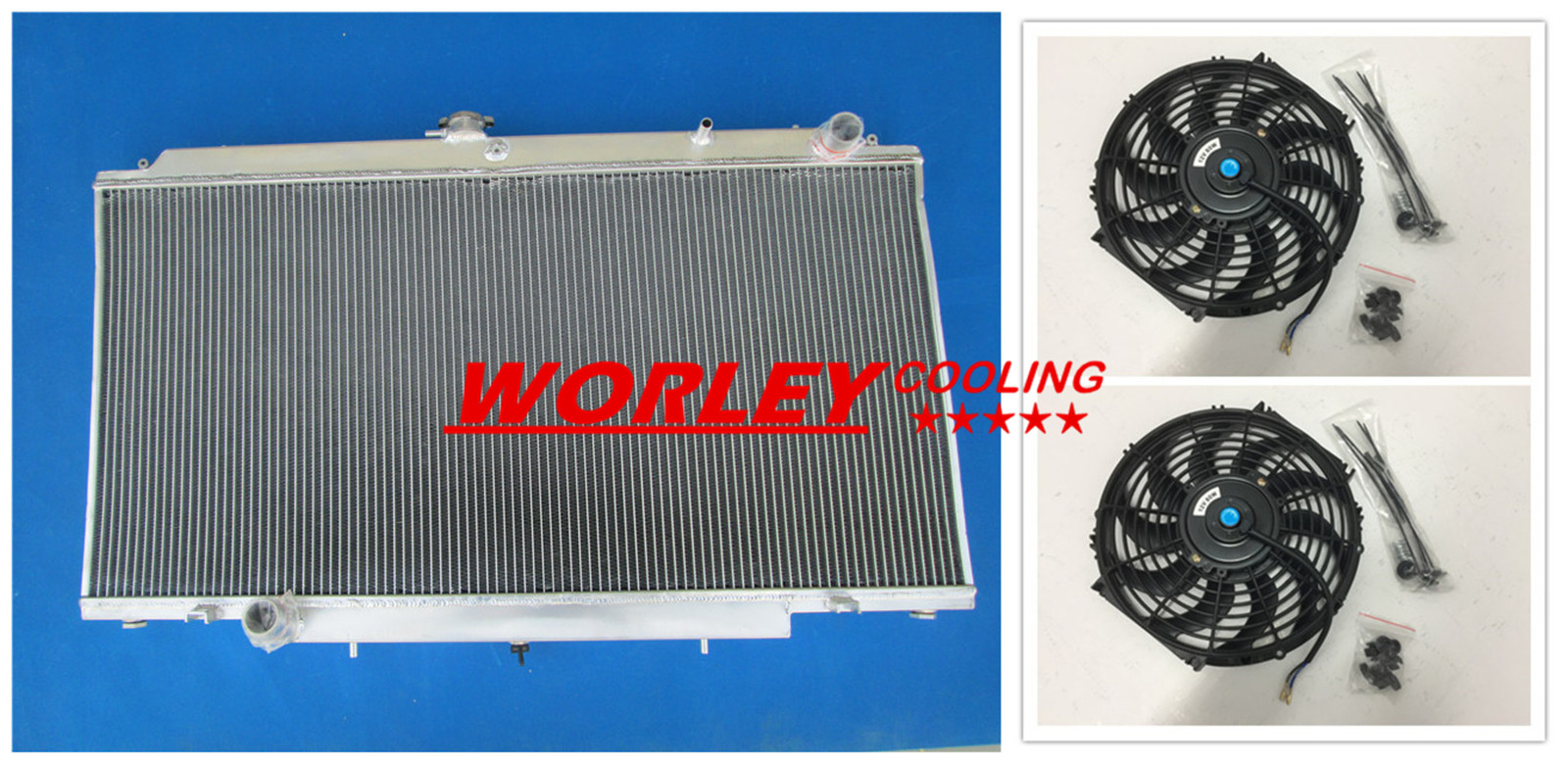 NJ-Alloy Radiator +Fan FOR NISSAN PATROL GU Y61 2.8L 3.0L RD28 ZD30 CR ...