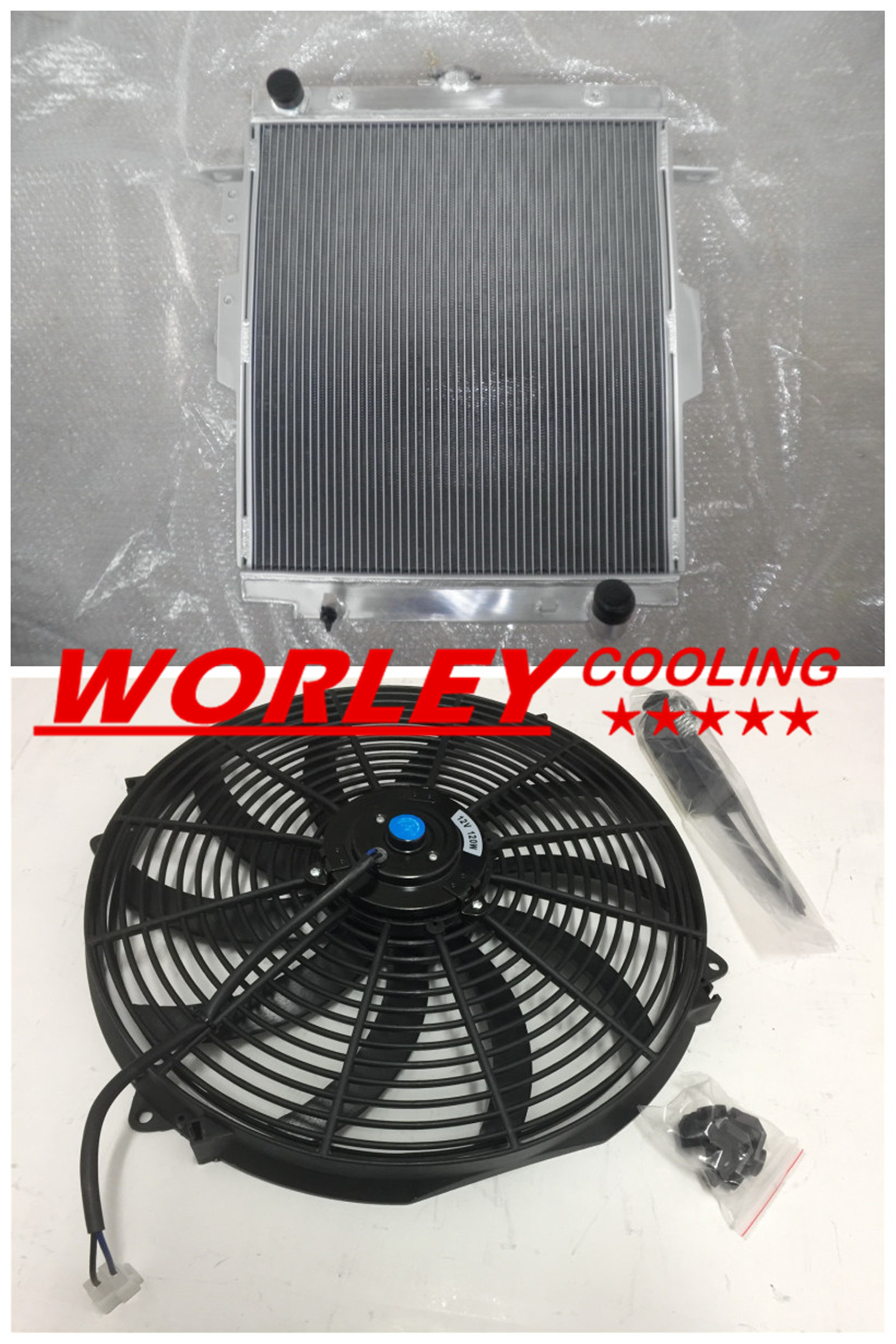 VIC-Aluminum Radiator+Fan for Toyota Landcruiser HDJ78 HDJ79 HZJ78 ...