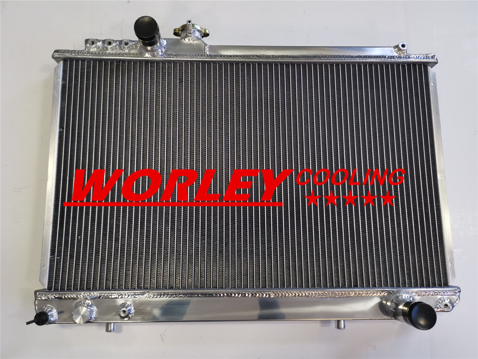 NJ-ALUMINUM RADIATOR for TOYOTA SUPRA MK3 JZA70 1JZ-GTE TWIN-TURBO 2.5L ...