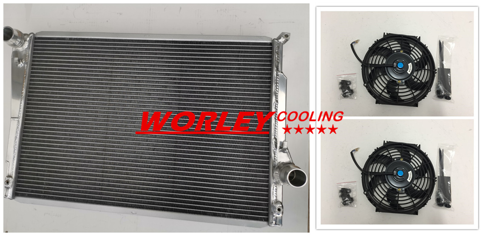 Aluminum radiator + 2 fans for BMW E46 M3 330D 328 325 323 320 Ci 318i ...