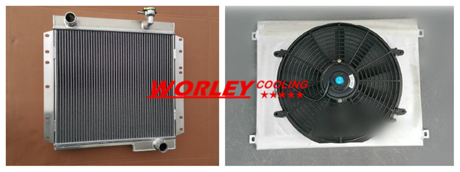 VIC-3 Row Aluminum Radiator+Shroud for Toyota Land Cruiser FJ40 FJ45 ...