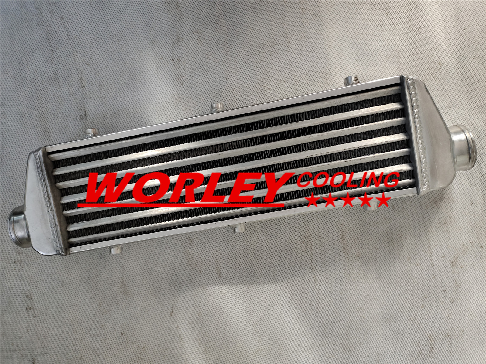 NJ-UNIVERSAL FMIC TURBO ALUMINUM INTERCOOLER 18" X 5.5" X 2" CORE inlet ...